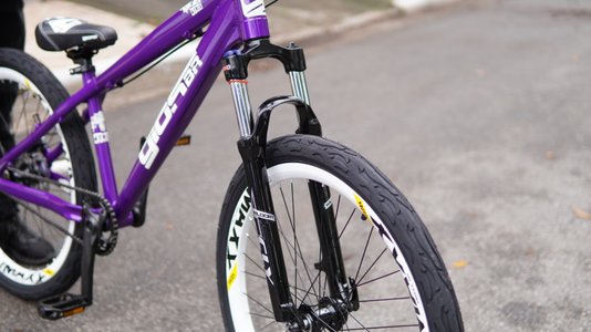 BICICLETA GIOS 4TRIX ARO 26" - ROXA E BRANCA COM FREIO A DISCO HIDRÁULICO SHIMANO - Portal Wheeling